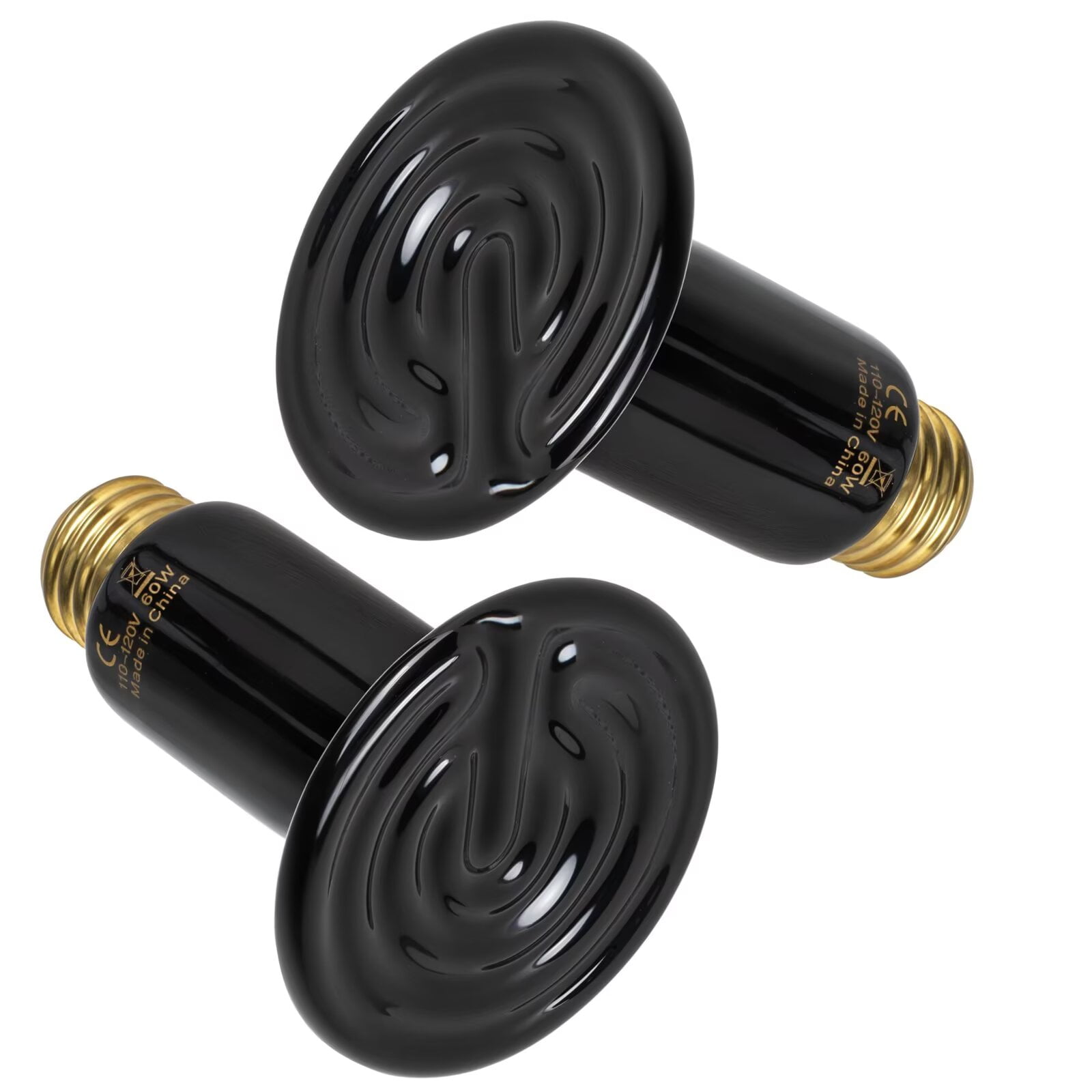 Simple Deluxe 60W Ceramic Heat Emitter Reptile Heat Lamp Bulb No Light ...