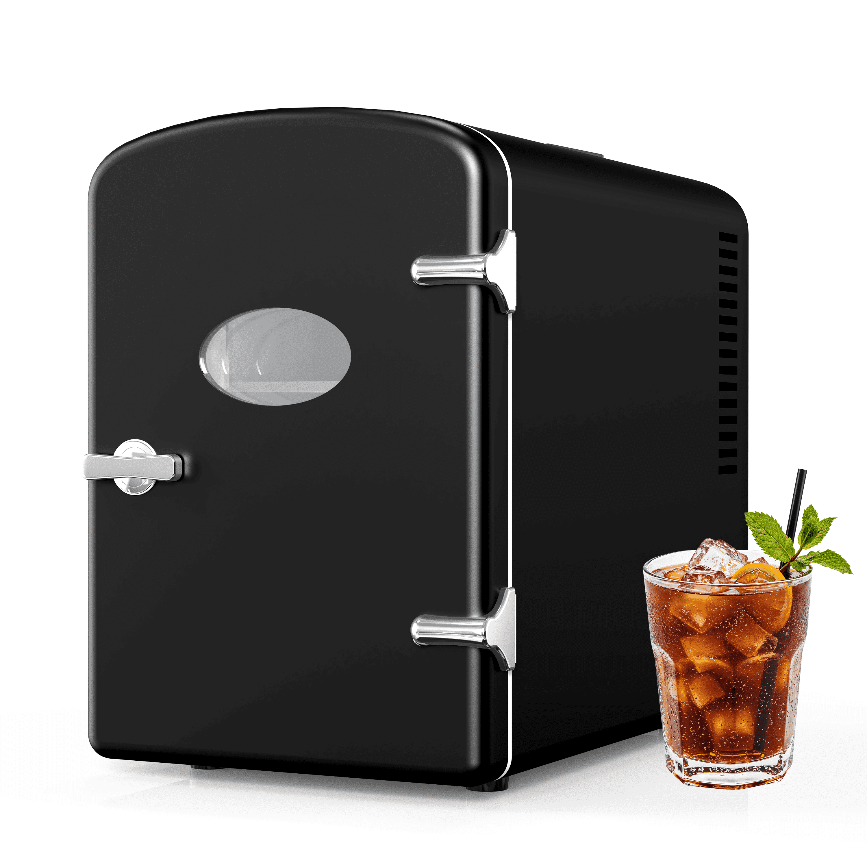 Simple Deluxe 6L/9 Can Mini Fridge with Observation Window, Portable ...