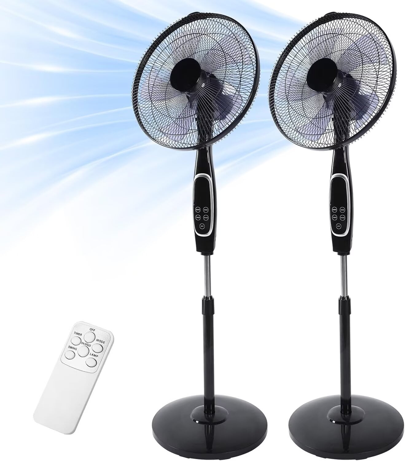 Simple Deluxe Advanced 16-Inch Stand Fan with Remote Control ...