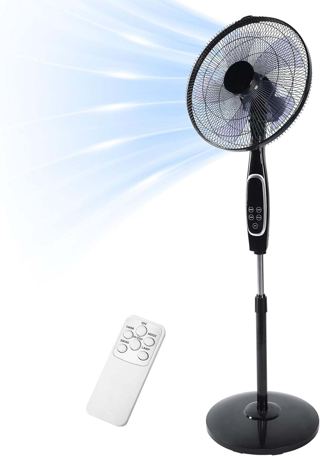 Simple Deluxe Advanced 16-Inch Stand Fan with Remote Control ...