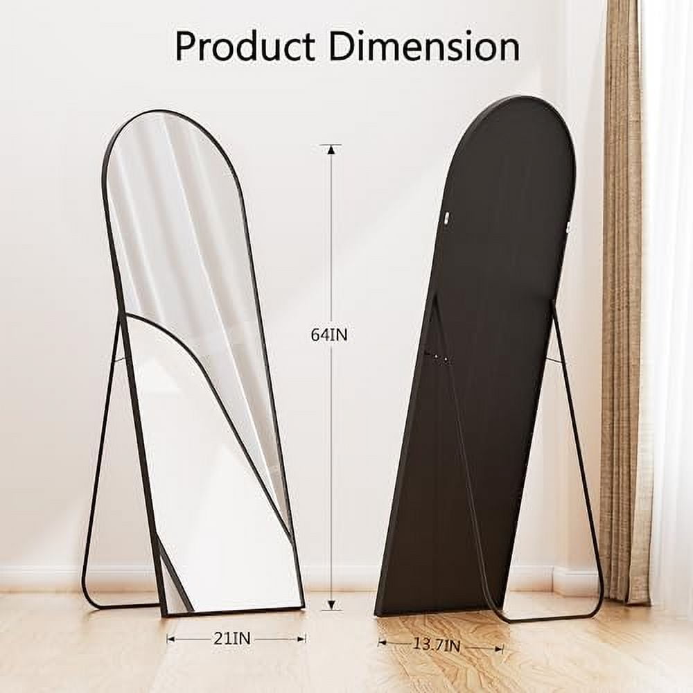 Simple Deluxe Arched Full Length Mirror, 64"×21" Floor Mirror with ...