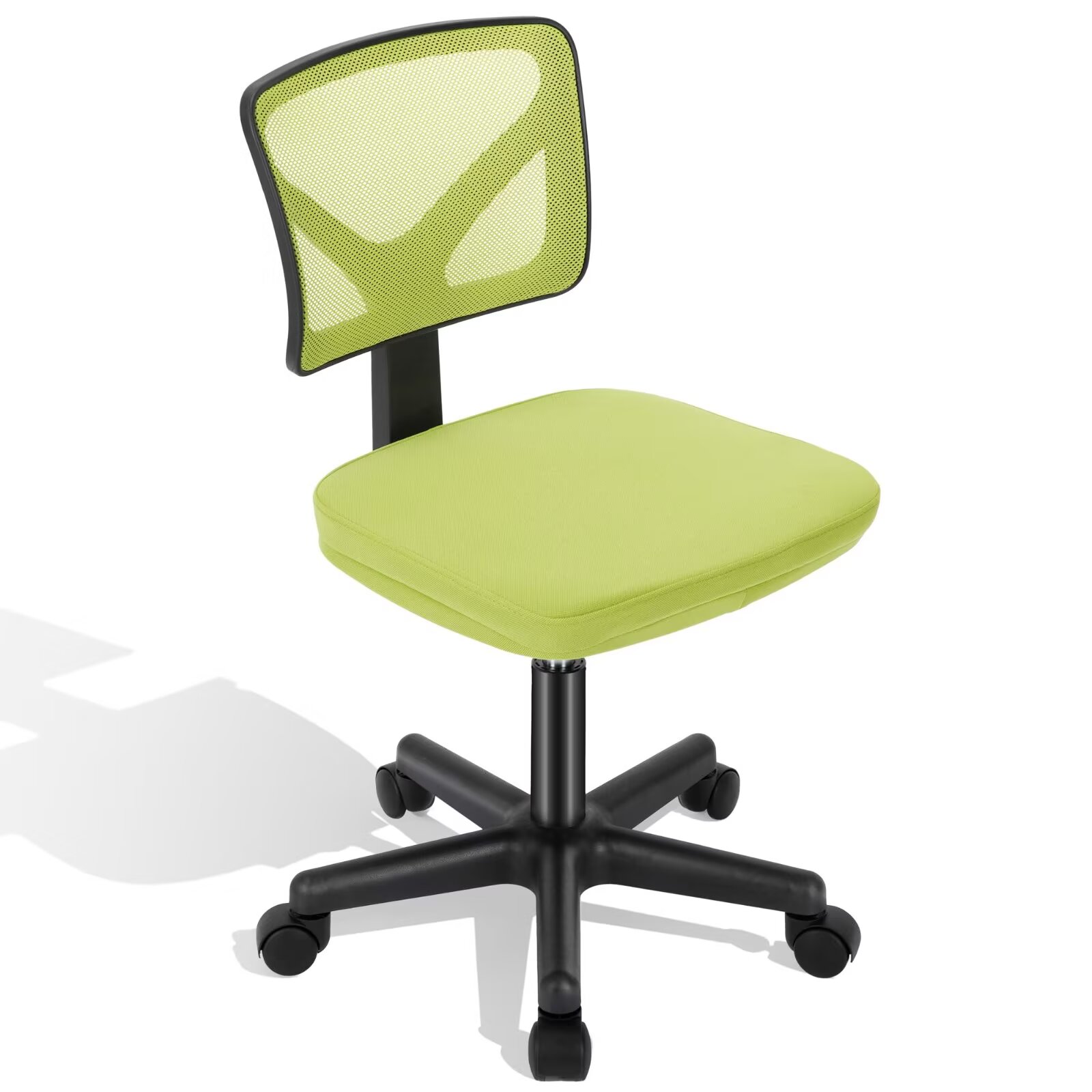 Simple Deluxe Armless Small Home Office Desk Chair, Low-Back Mesh ...