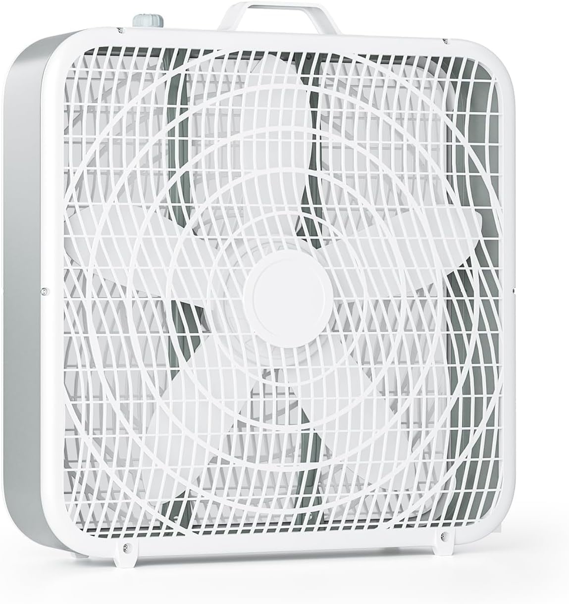 Simple Deluxe Box Fan, 3-Speed Cooling Fan with Aerodynamic Blades ...