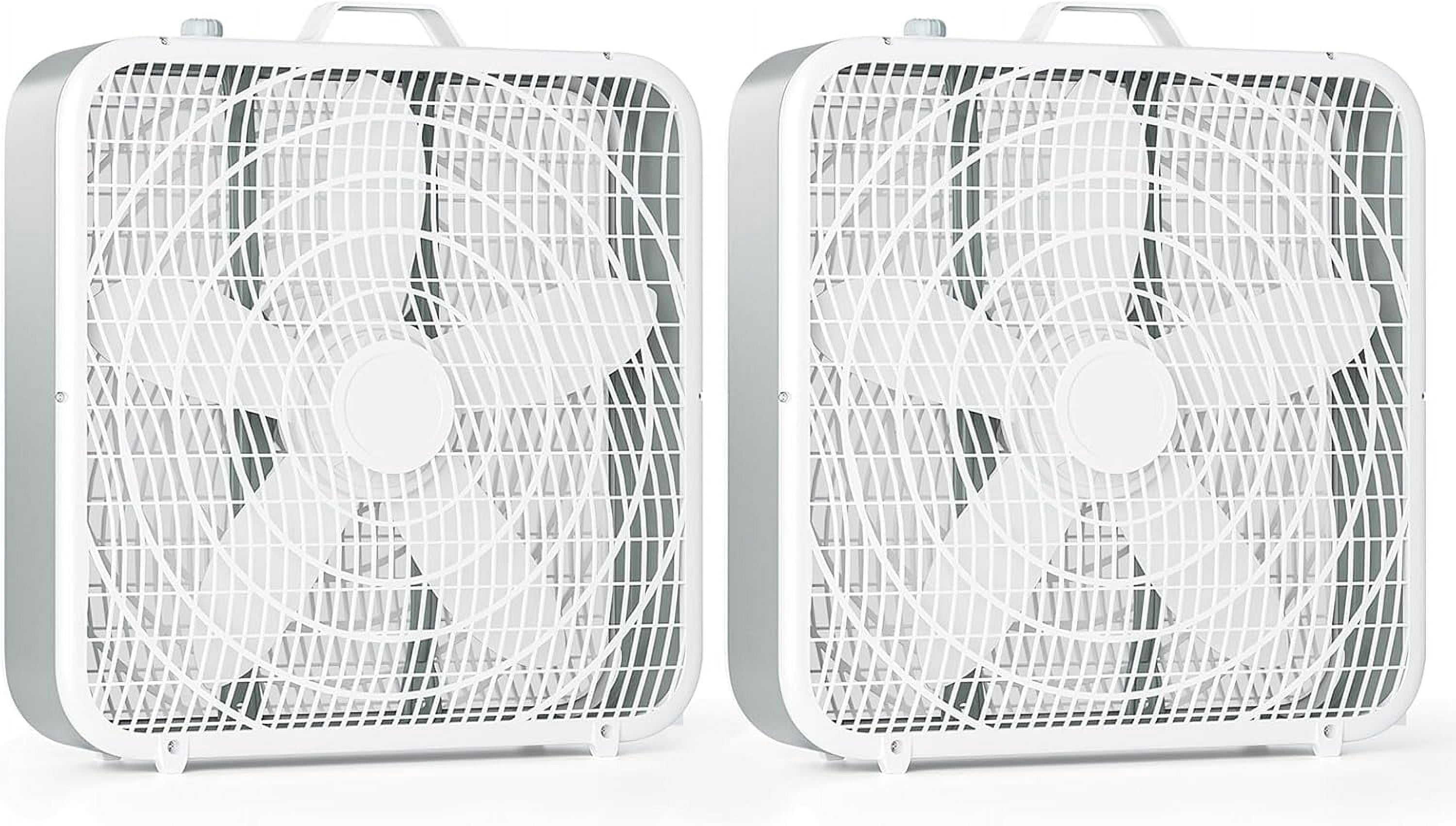 Simple Deluxe Box Fan, 3 - Speed Cooling Floor Fan with Aerodynamic Fan ...
