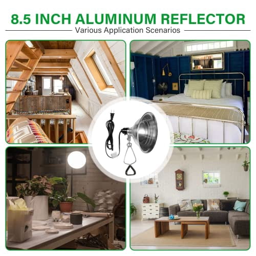 Simple Deluxe Clamp Lamp Light with 8.5 Inch Adjustable Aluminum ...