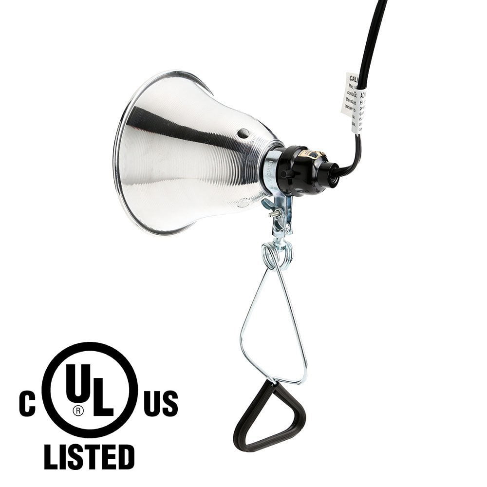 Simple Deluxe Clamp Lamp Light with 5.5 inch Aluminum Reflector up to ...