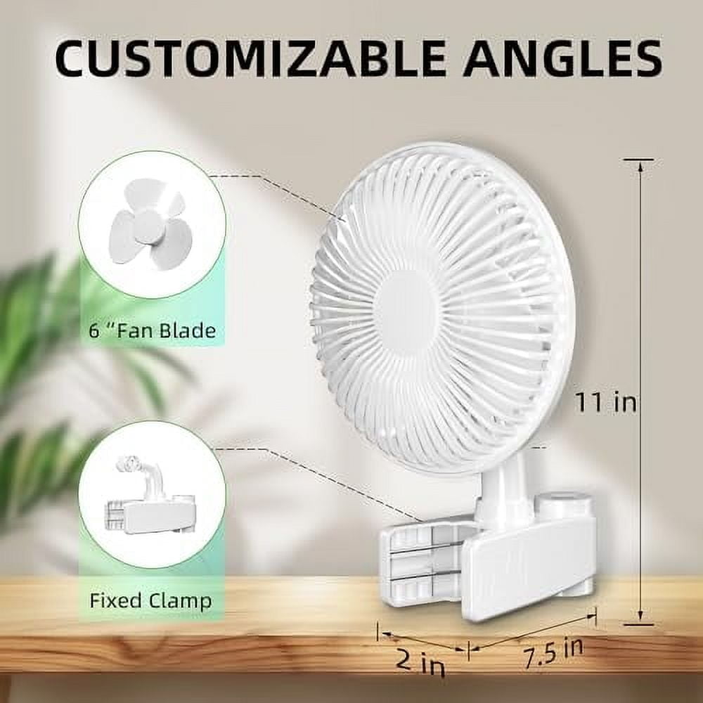 Simple Deluxe Clip Fan, 6-Inch Grow Tent Fan, Monkey Fan, Adjustable 90 ...
