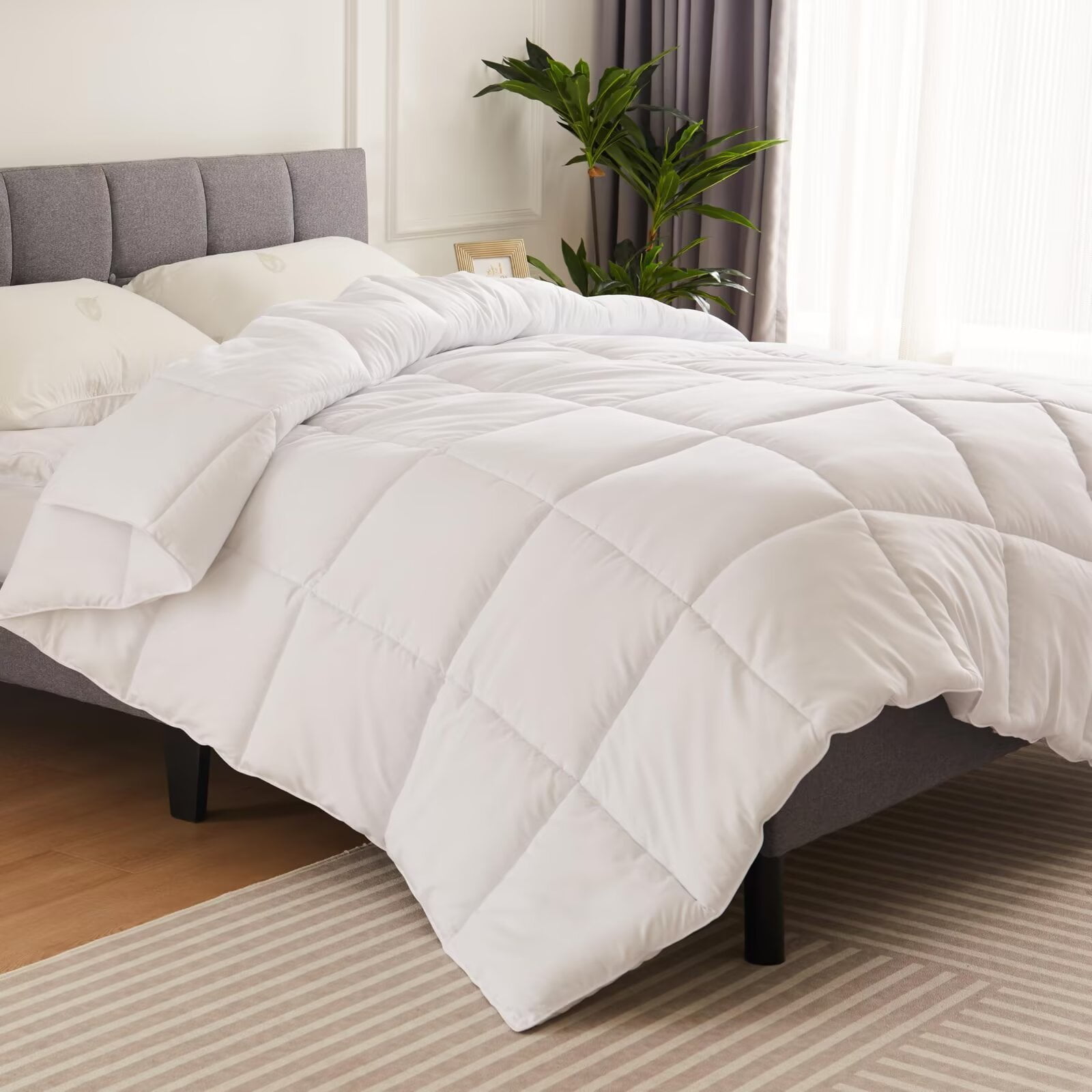 Simple Deluxe Comforter King Size 102"x90", All Season Duvet Insert ...