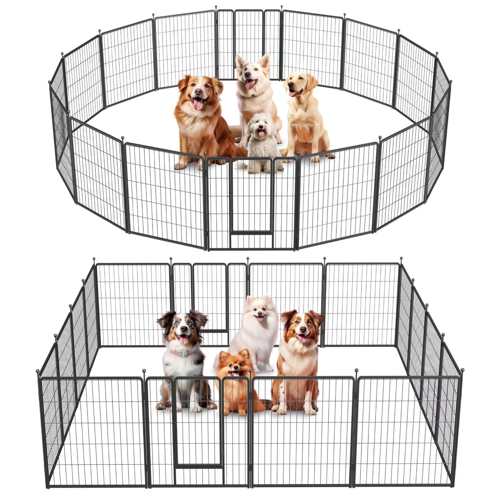 Simple Deluxe Dog Playpen 32 Inch 16 Panels, Perfect Dog Pen for Small ...