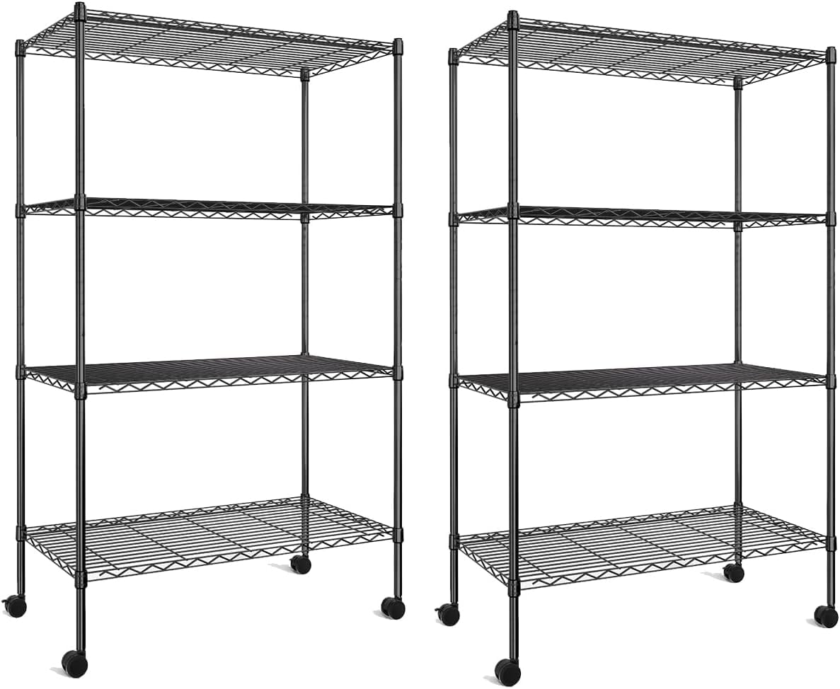 Simple Deluxe Heavy Duty 4-Shelf Storage Shelving Unit, 36" D x 14" W x ...