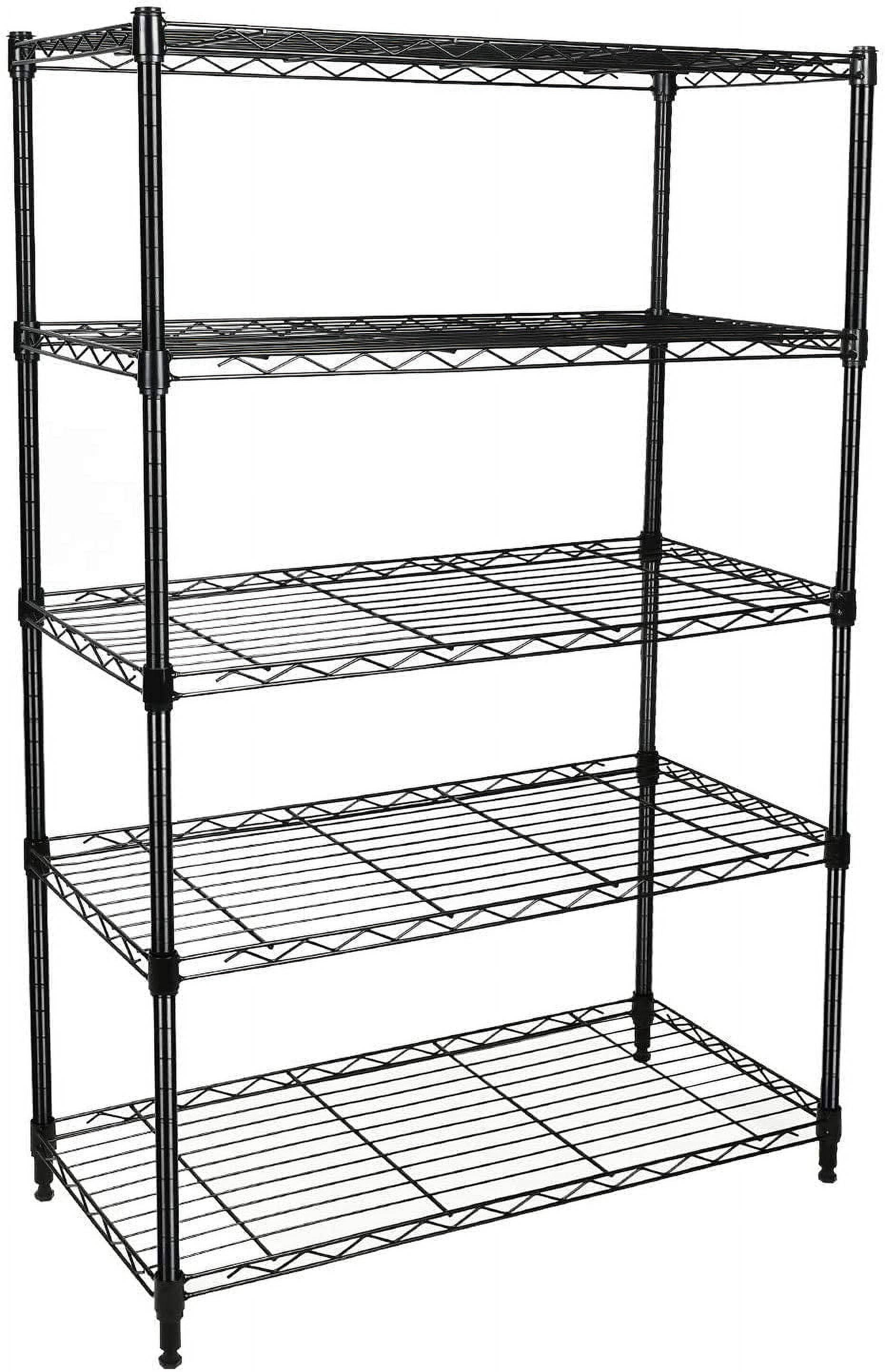 Simple Deluxe Heavy Duty 5-Shelf Storage Shelving Unit, 1250lbs Loading ...