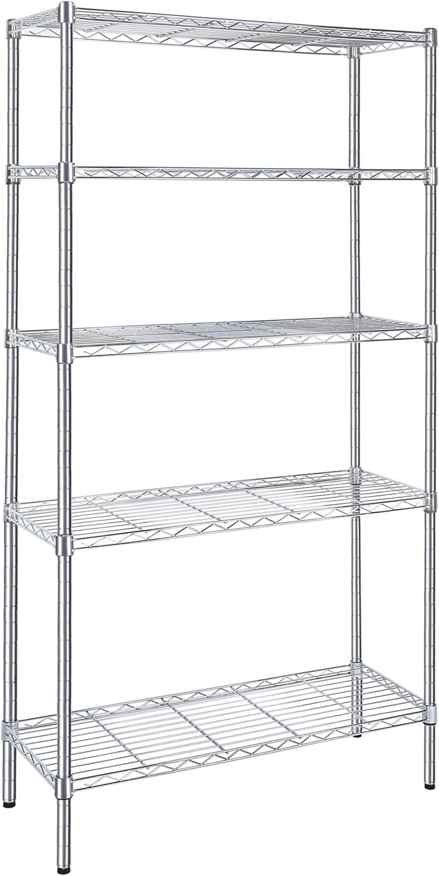Simple Deluxe Heavy Duty Shelving Unit, Wire Metal Stackable Storage, 5 ...