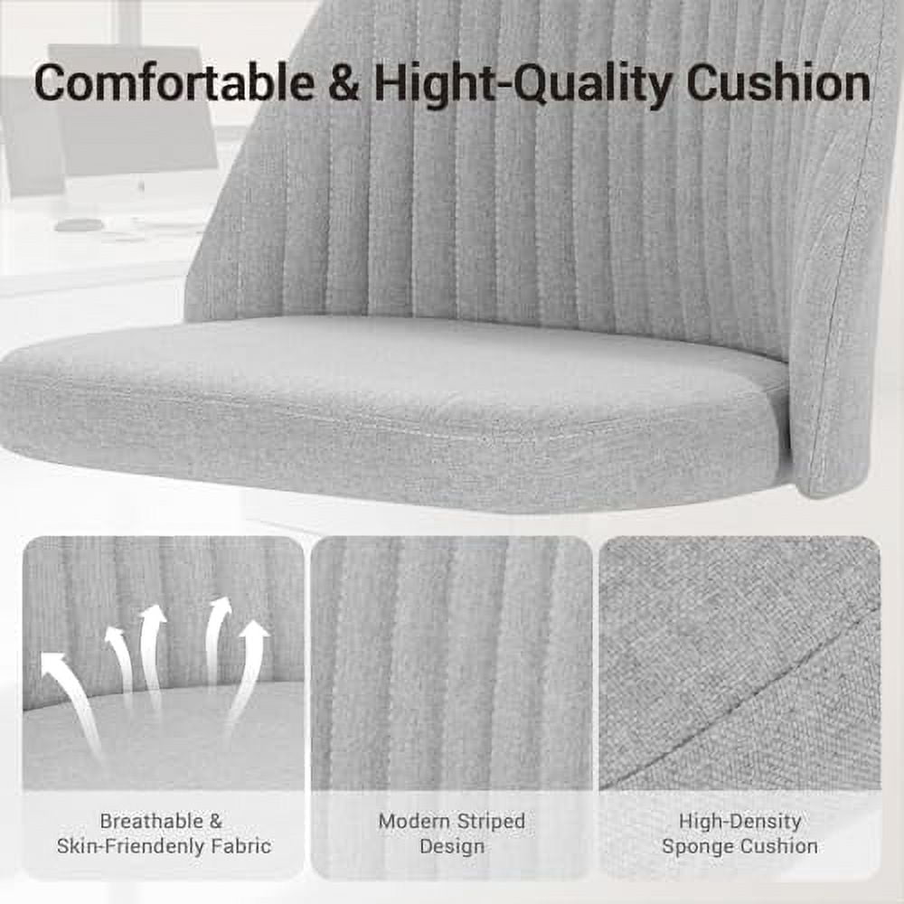 Simple Deluxe Office Desk Chair with Back and Wheels Computer Fabric ...