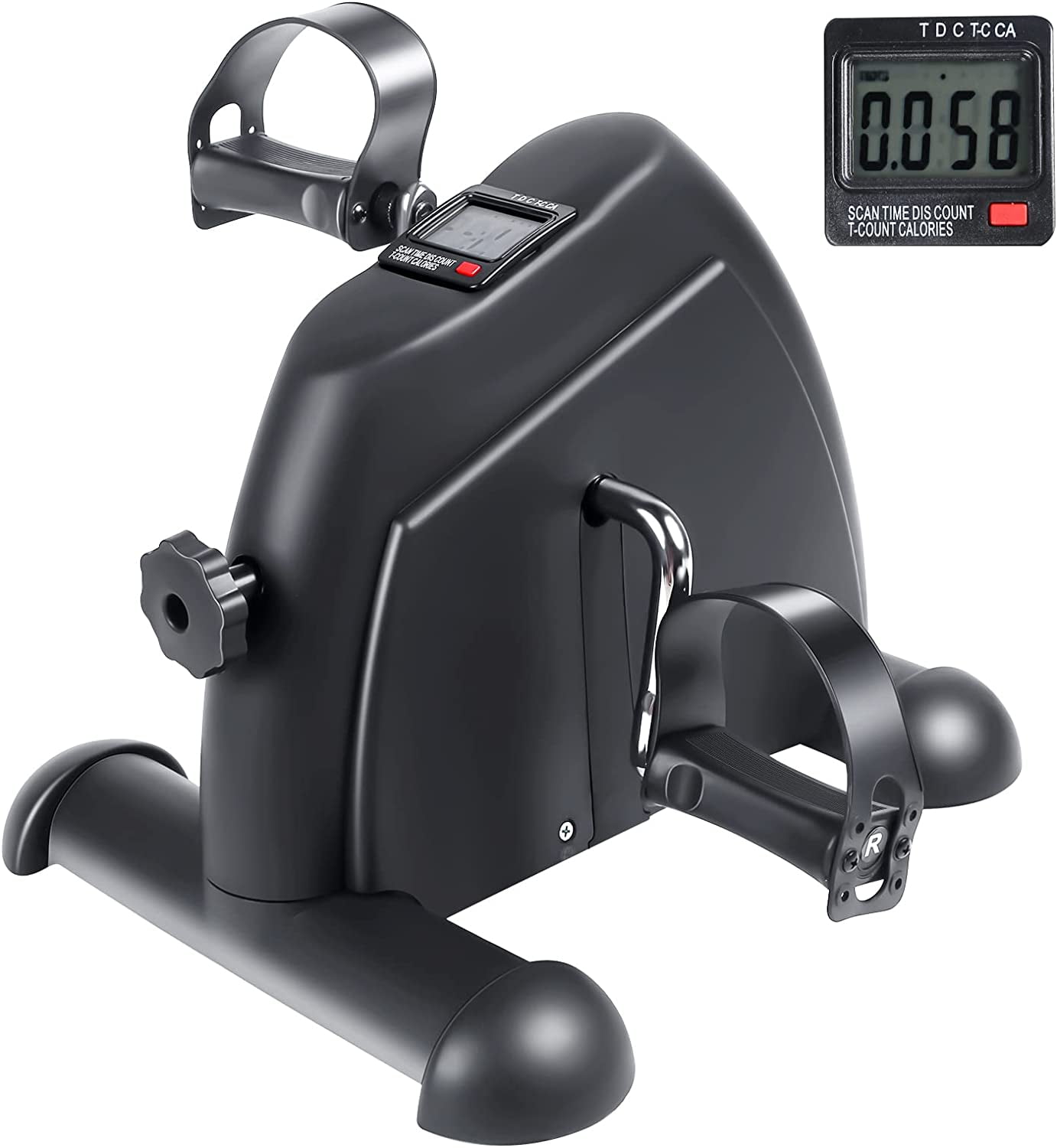 Simple Deluxe Pedal Exercise Bike, Under Desk Bike Pedal Exerciser, Mini Exercise Bike for Arms ...