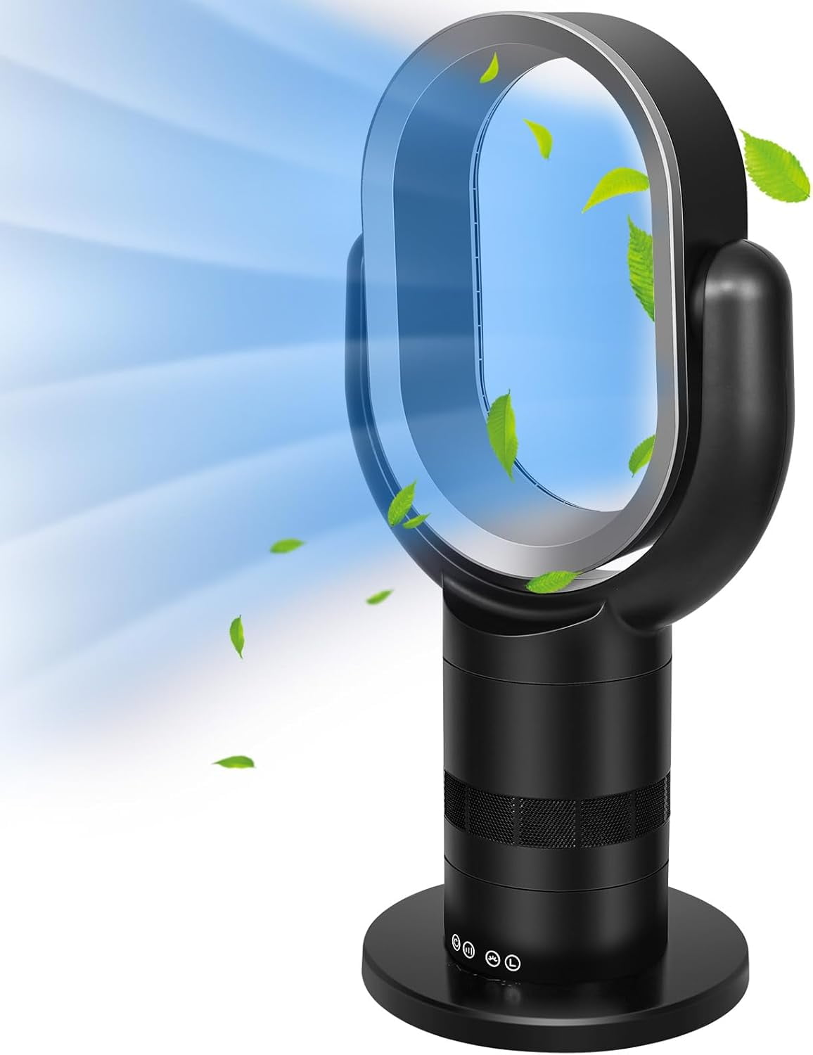 Simple Deluxe Portable Bladeless Tower Fan, 10 Speeds Settings, 10-Hour ...