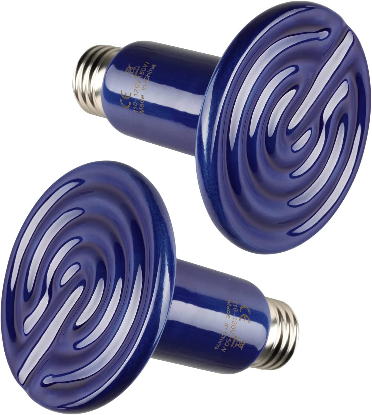 Simple Deluxe Reptile Heat Lamp 150W 2-Pack Ceramic Heat Emitter ...