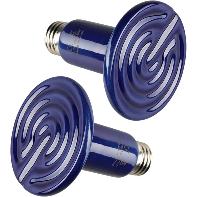 Simple Deluxe Reptile Heat Lamp 150W 2-Pack Ceramic Heat Emitter ...