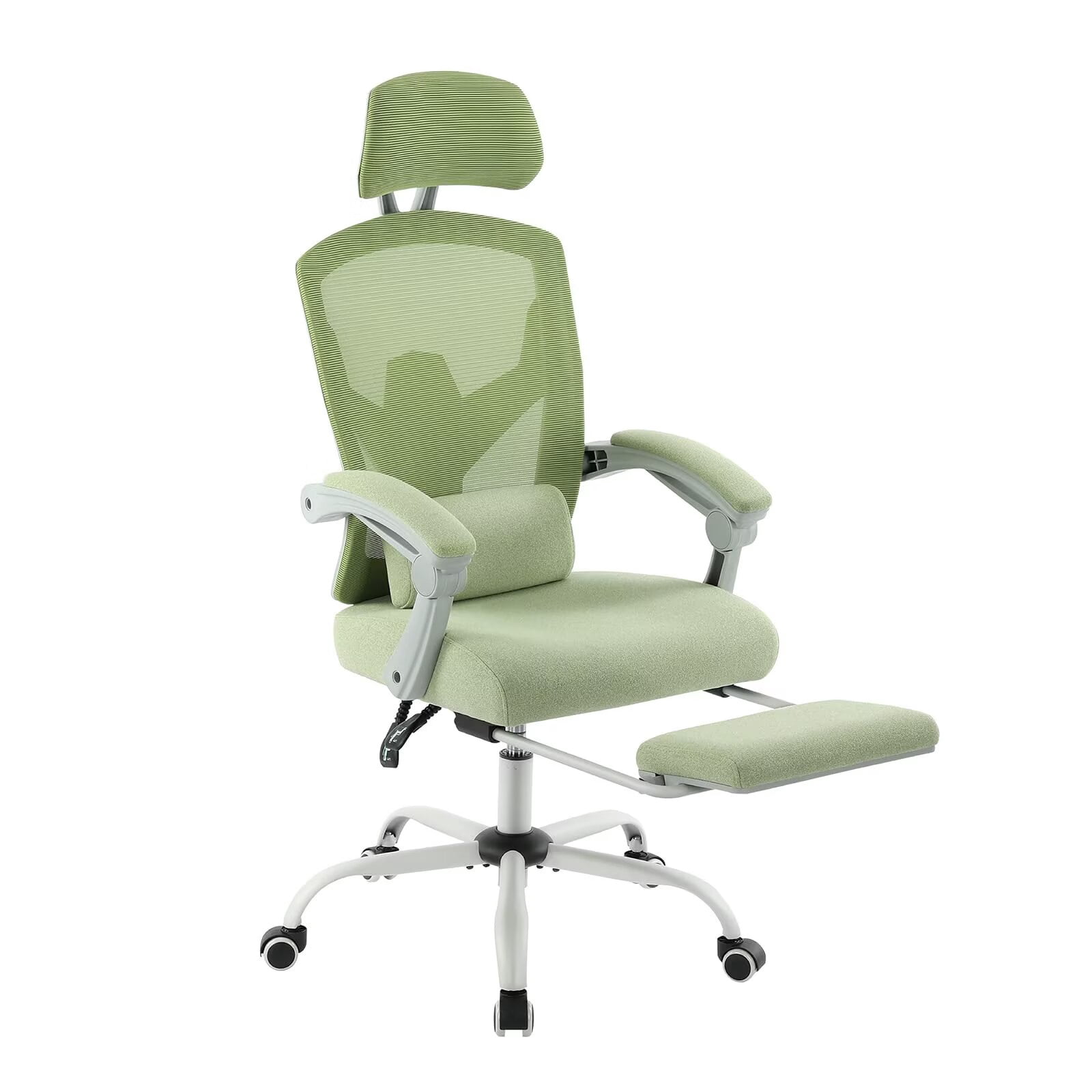 Simple Deluxe Retractable Footrest Ergonomic Swivel Office Chair with ...