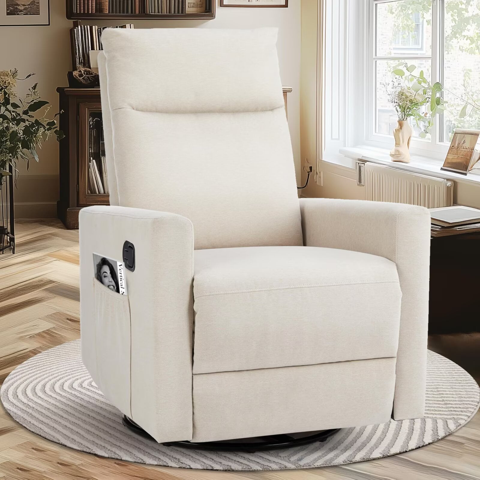 Simple Deluxe Swivel Recliner Chair, Rocker Glider Chair for Living ...