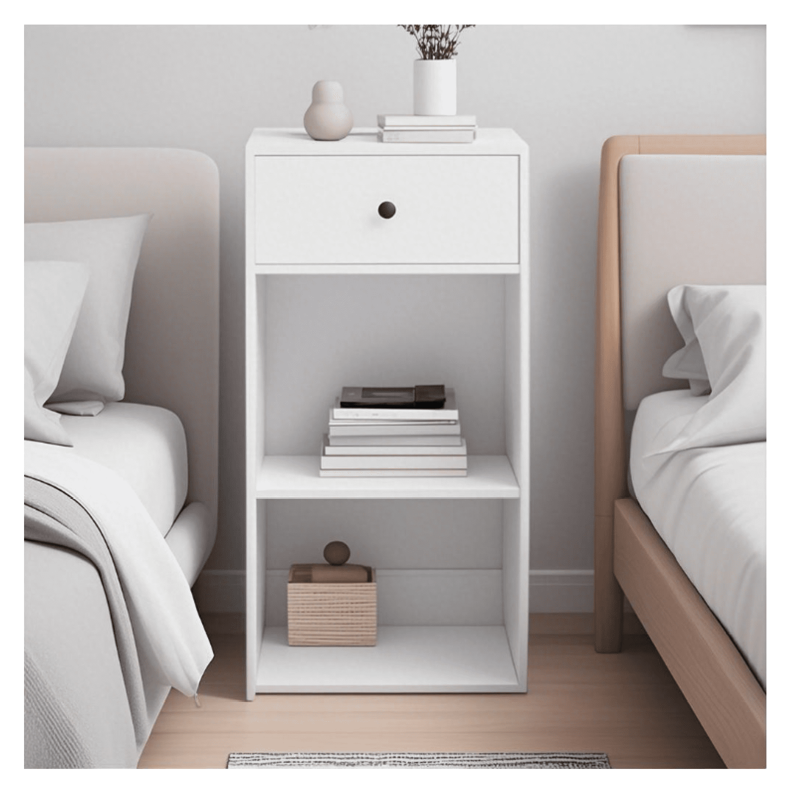Simple Design White Storage Cabinet with Drawers, Sideboard, Cabinet ...