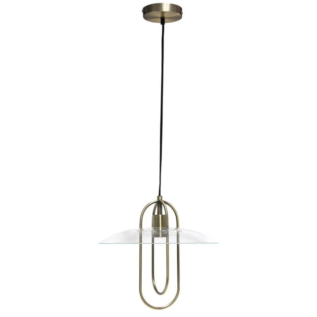 Simple Designs 1 Light Modern Metal Pendant Light Antique Brass ...
