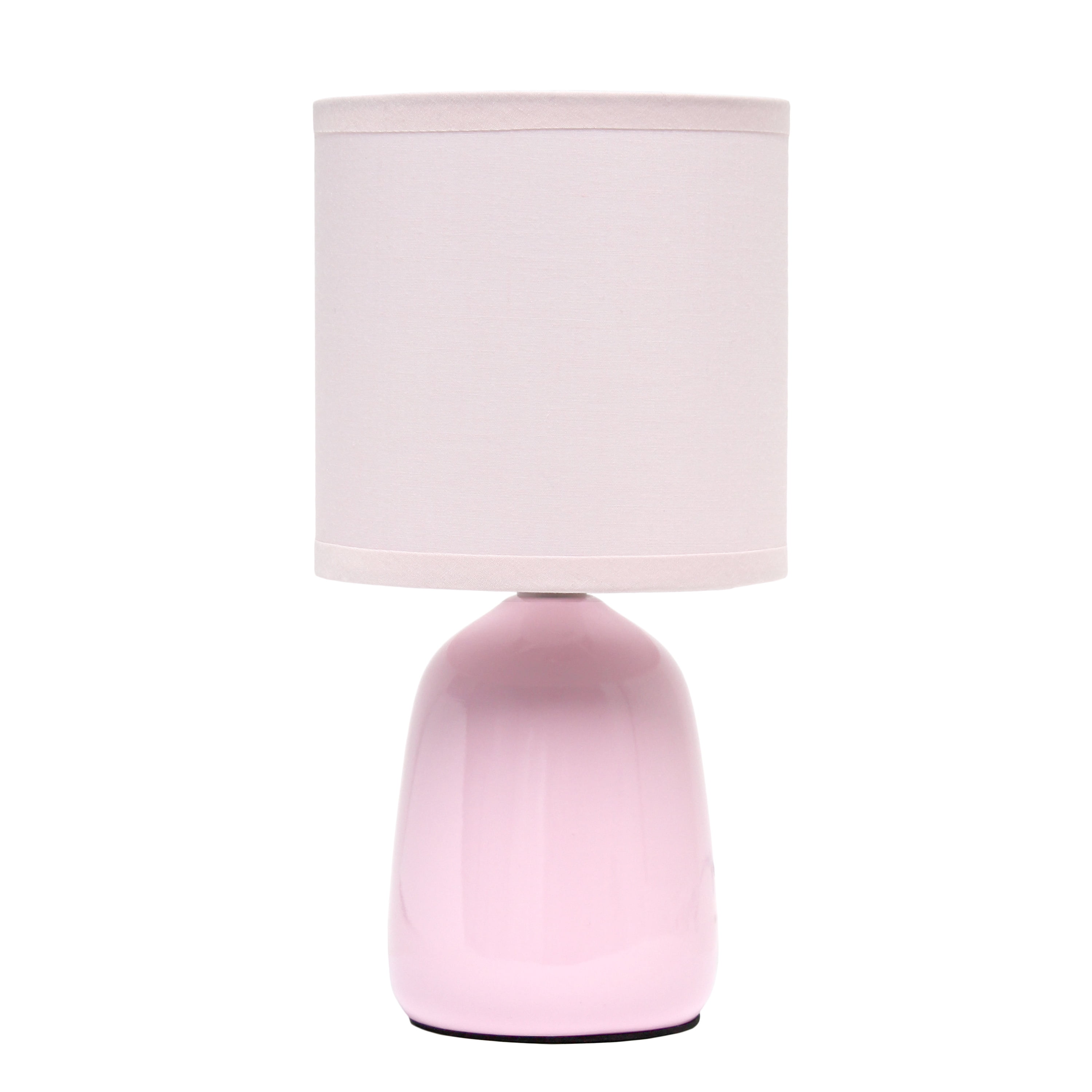 Simple Designs 10.04" Tall Ceramic Thimble Base Table Lamp with ...