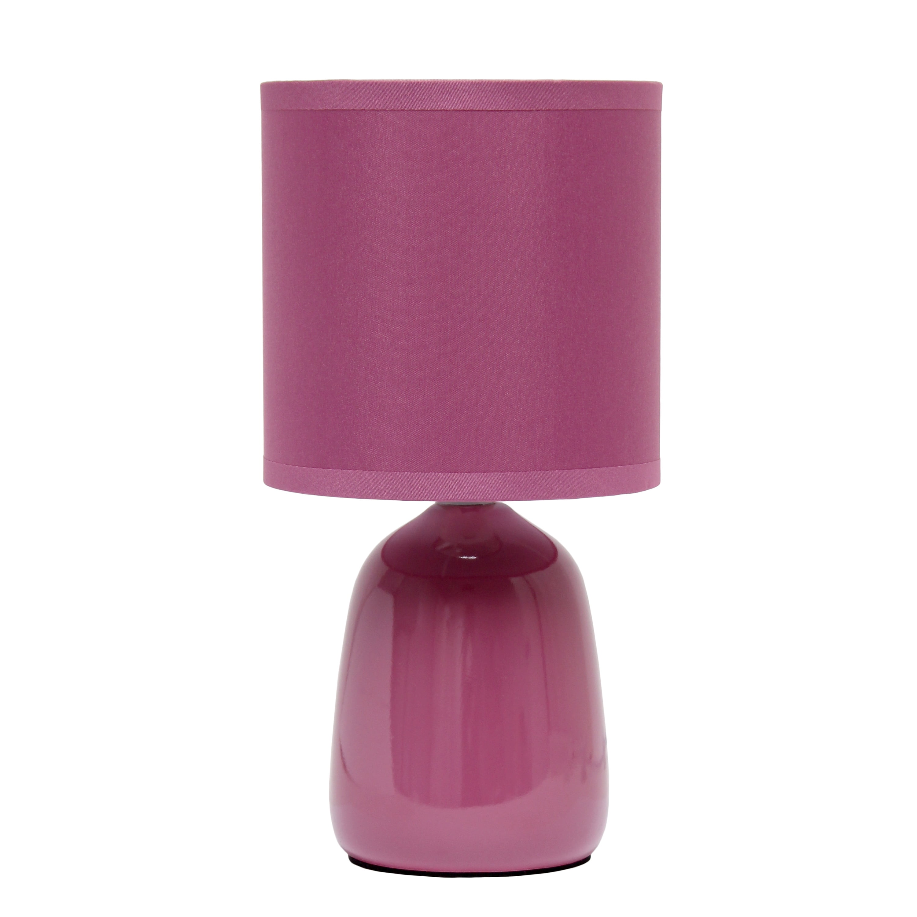 Simple Designs 10.04" Tall Ceramic Thimble Base Table Lamp with ...