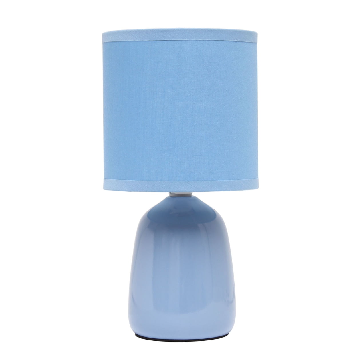 Simple Designs 10.04" Tall Ceramic Thimble Base Table Lamp with ...
