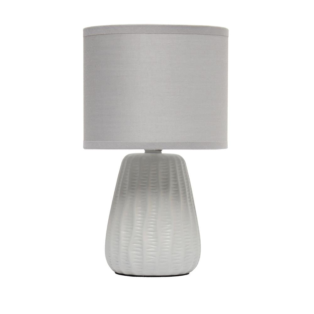 Simple Designs 11.02" Mini Ceramic Pastel Accent Table Lamp with ...