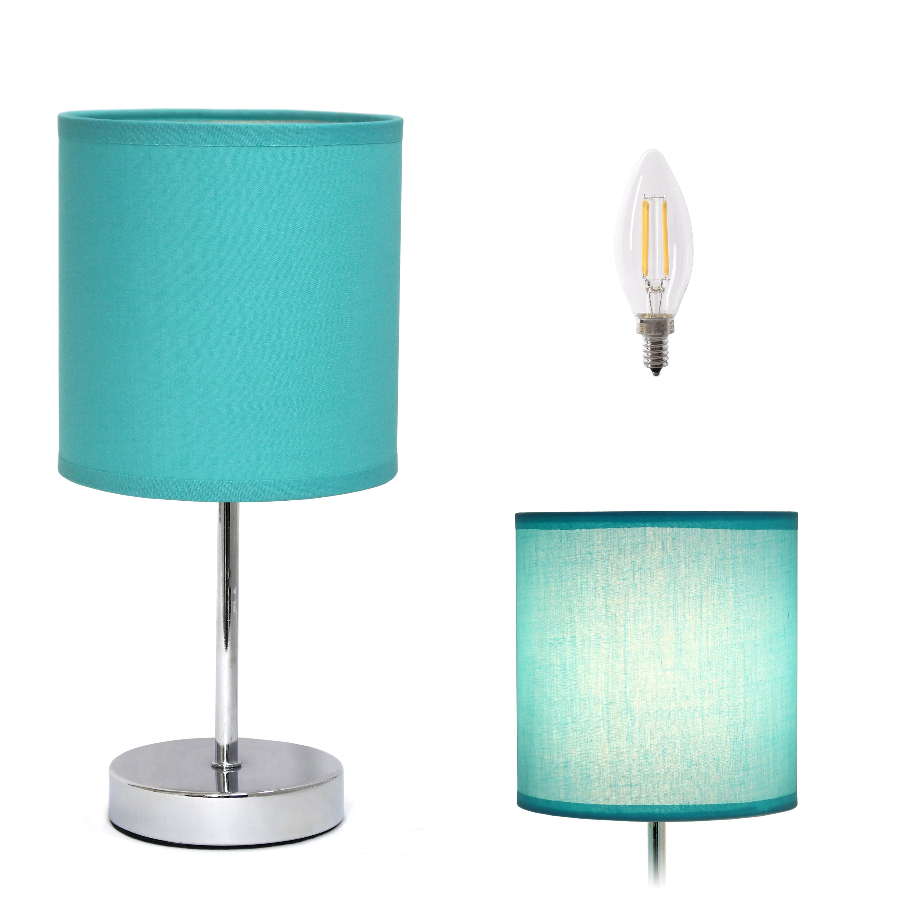 Simple Designs 11.81" Basic Chrome Mini Table Lamp - Walmart.com