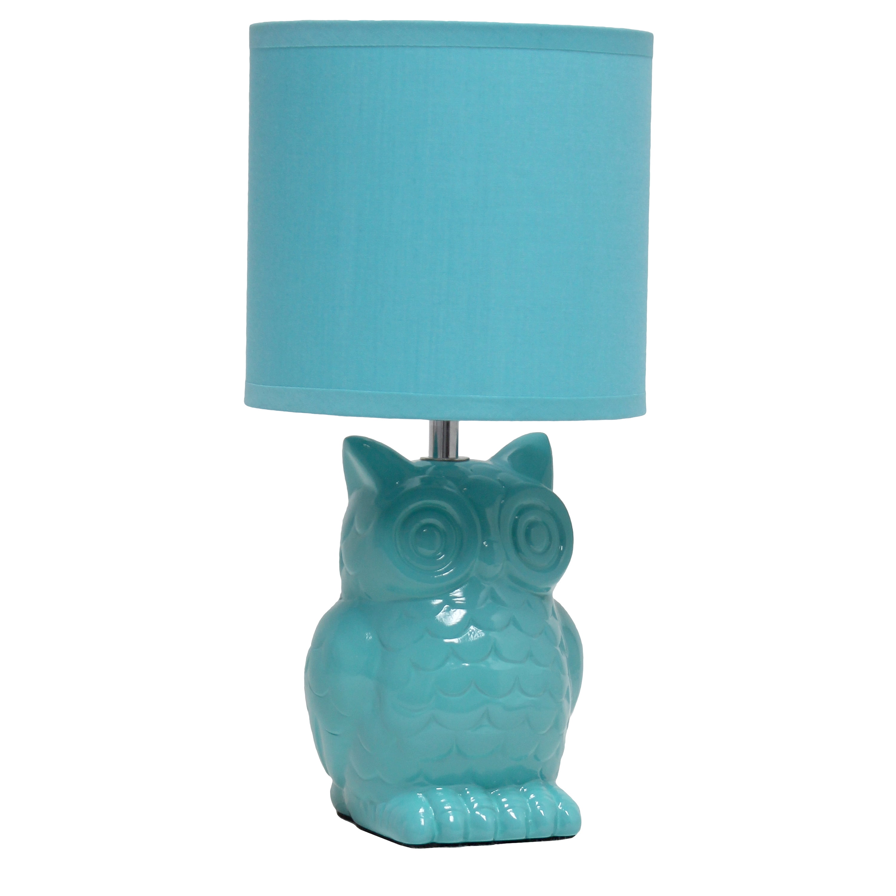 Simple Designs 12.8" Tall Ceramic Owl Table Desk Lamp with Matching ...