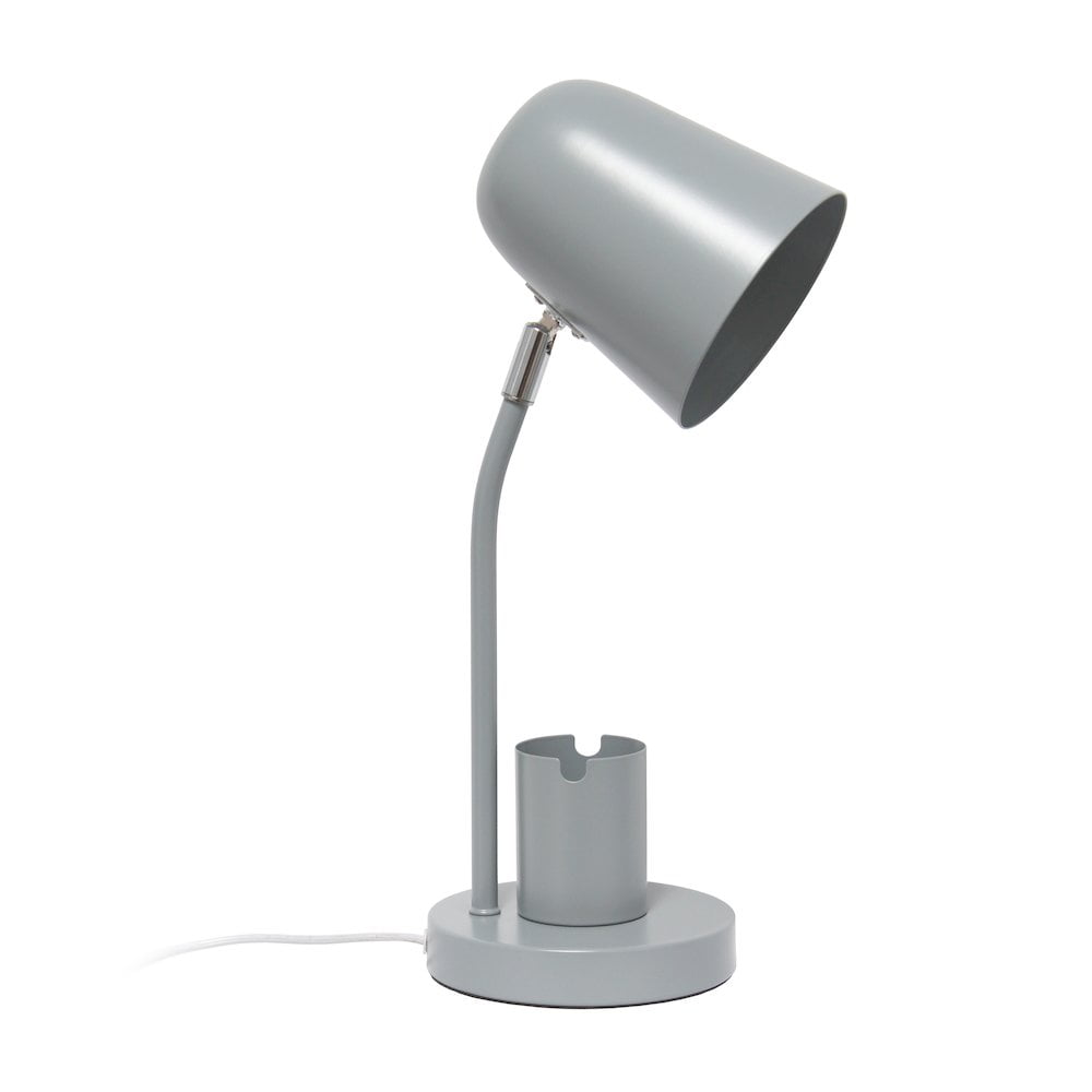 Simple Designs 15.75" Sleek Essentials Metal Table Desk Lamp with ...