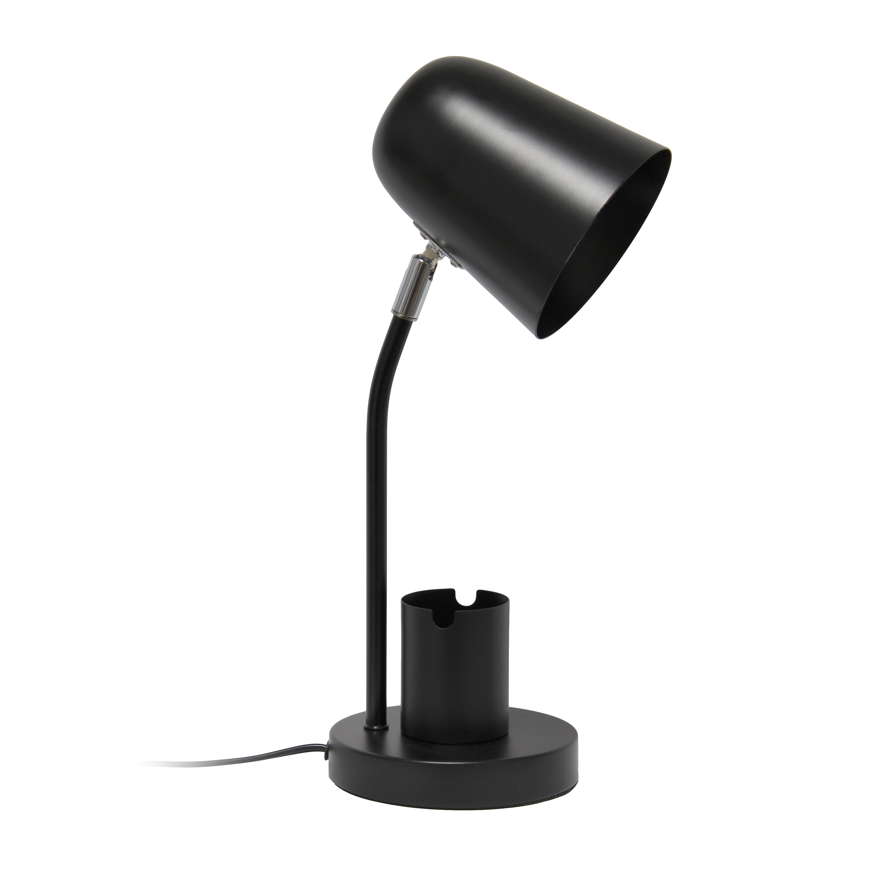 Simple Designs 15.75" Sleek Essentials Metal Table Desk Lamp with ...