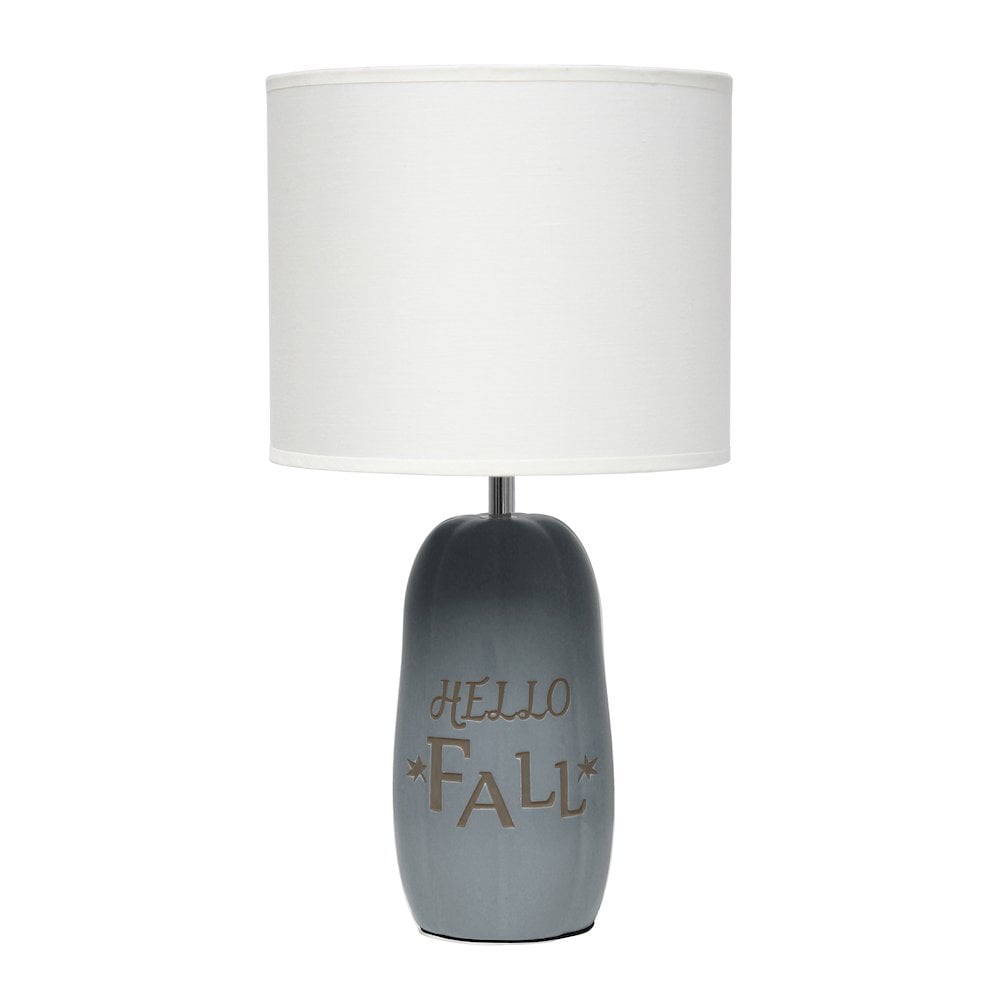 Simple Designs 17.88" Cozy Autumn "Hello Fall" Pumpkin-Shaped Table ...