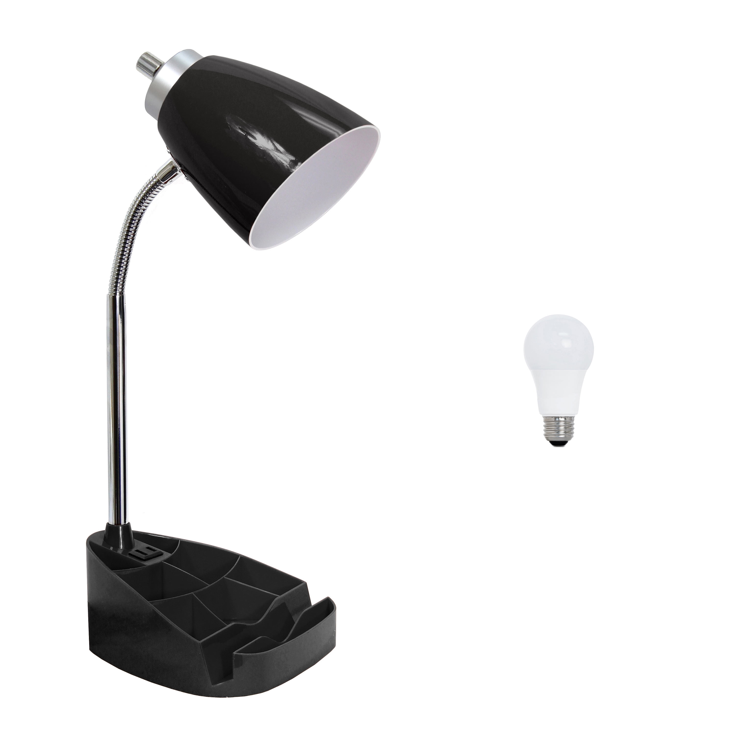 Simple Designs 18.5" Gooseneck Organizer Desk Lamp with iPad Tablet ...