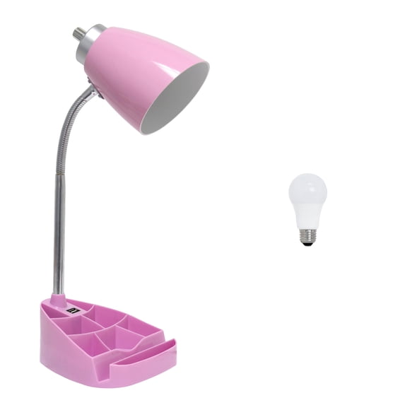 Simple Designs 18.5" Gooseneck Organizer Desk Lamp with iPad Tablet ...