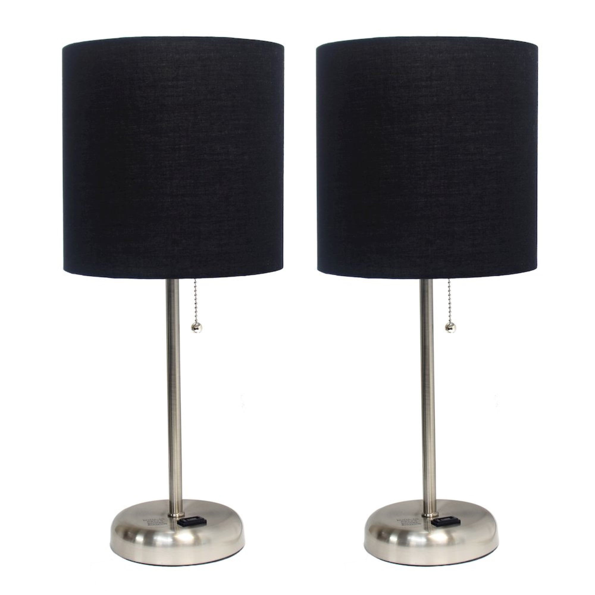 Simple Designs 19.5" 2 Pack Stick Table Desk Lamp Set - Walmart.com