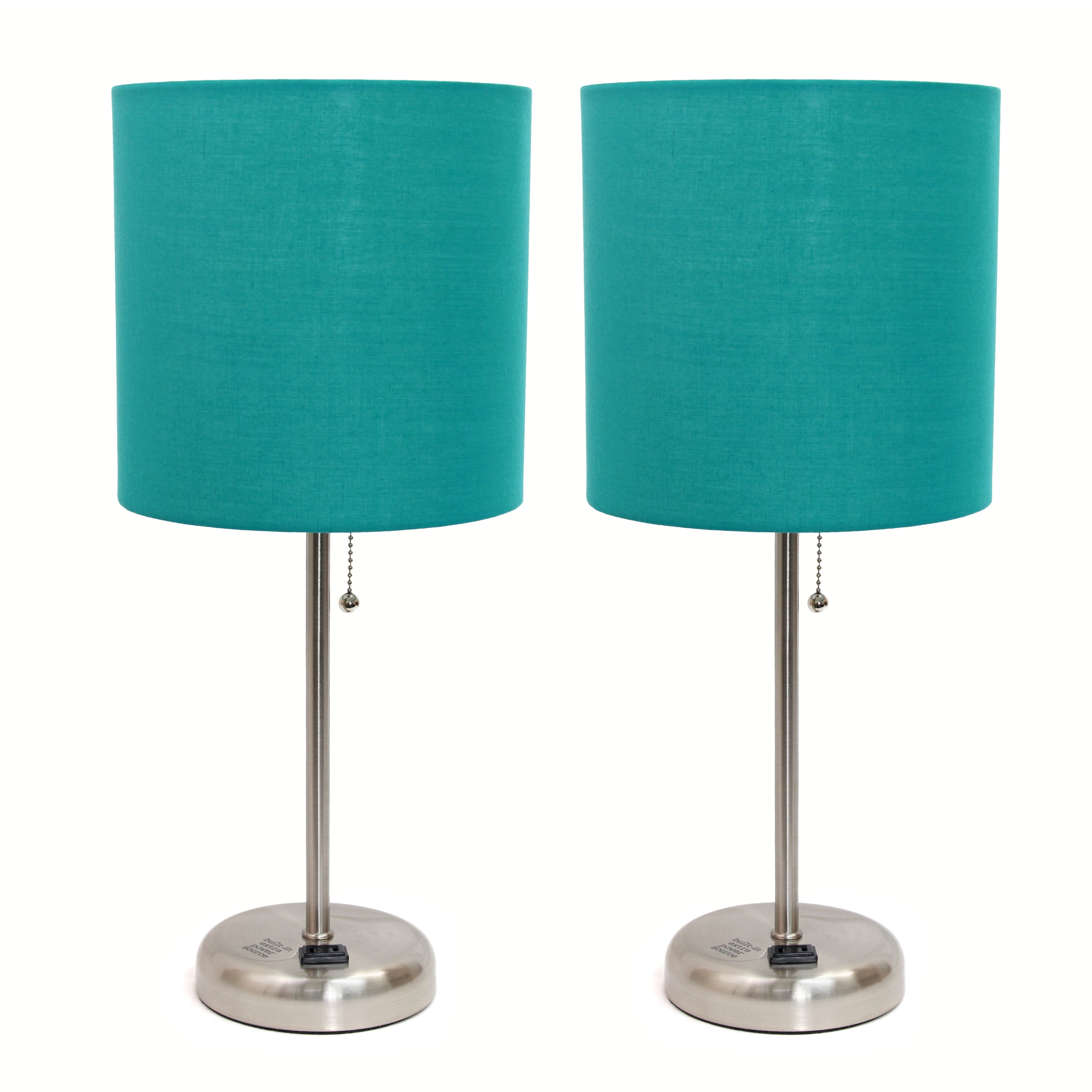 Simple Designs 19.5" 2 Pack Stick Table Desk Lamp Set - Walmart.com