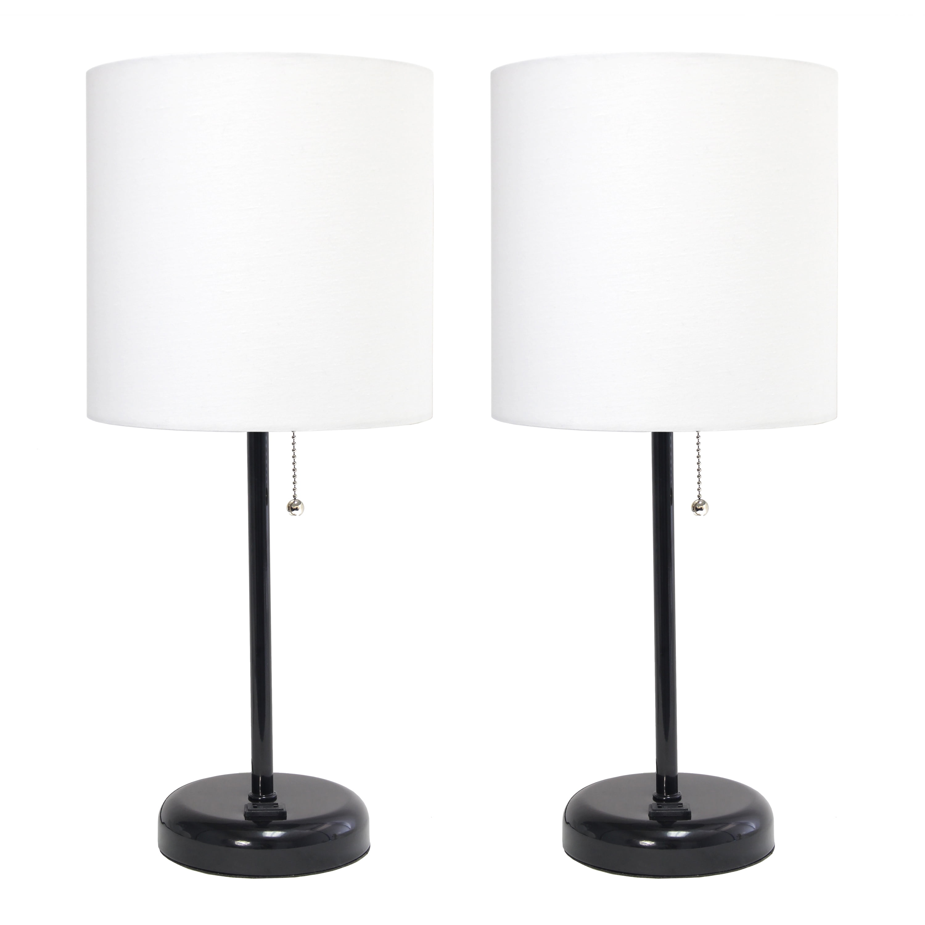 Simple Designs 19.5" Brushed Steel Stick Table Desk Lamp - Walmart.com