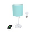 Simple Designs 19.5" White Stick Table Desk Lamp - Walmart.com