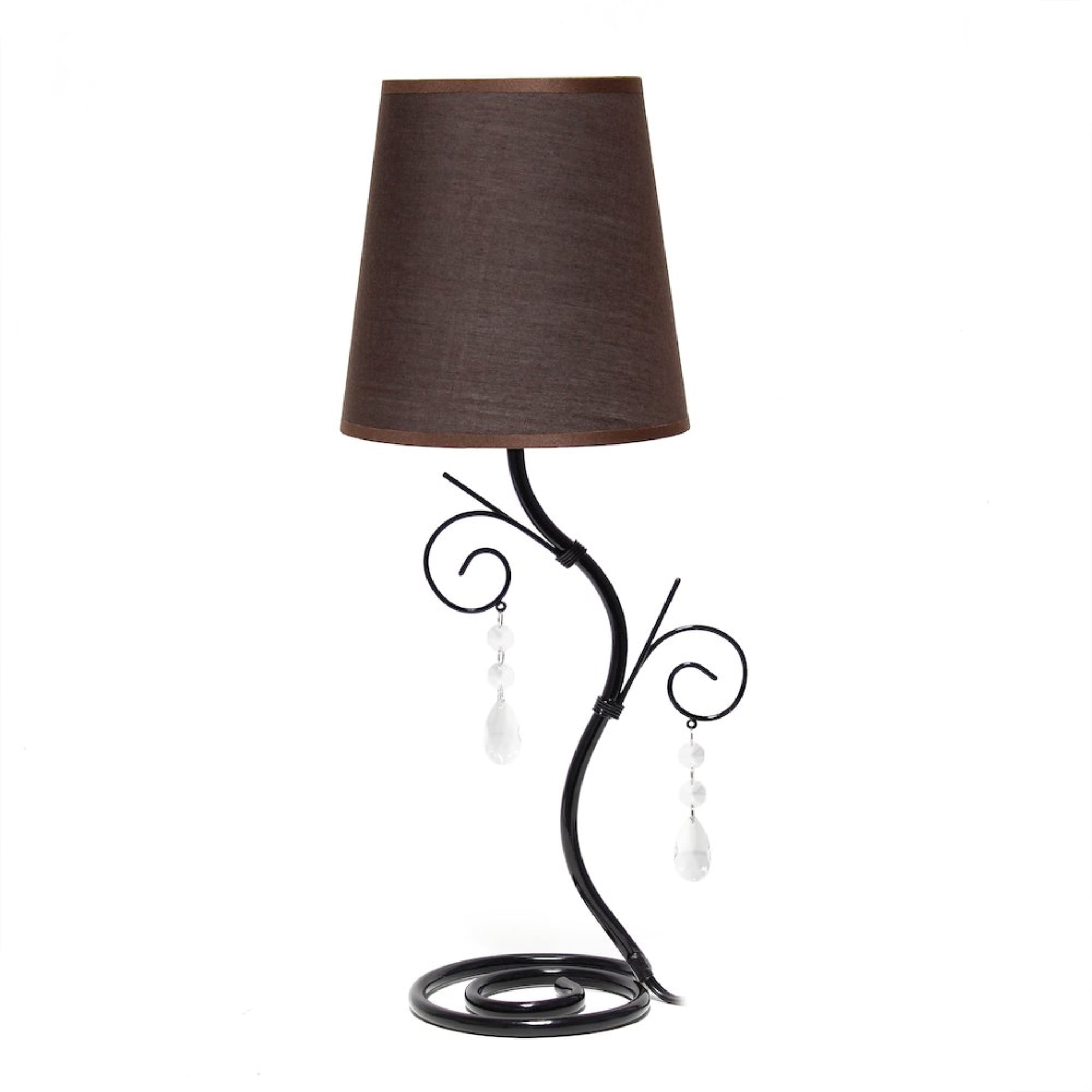 Simple Designs 19" Scroll Wire Metal Table Lamp - Walmart.com