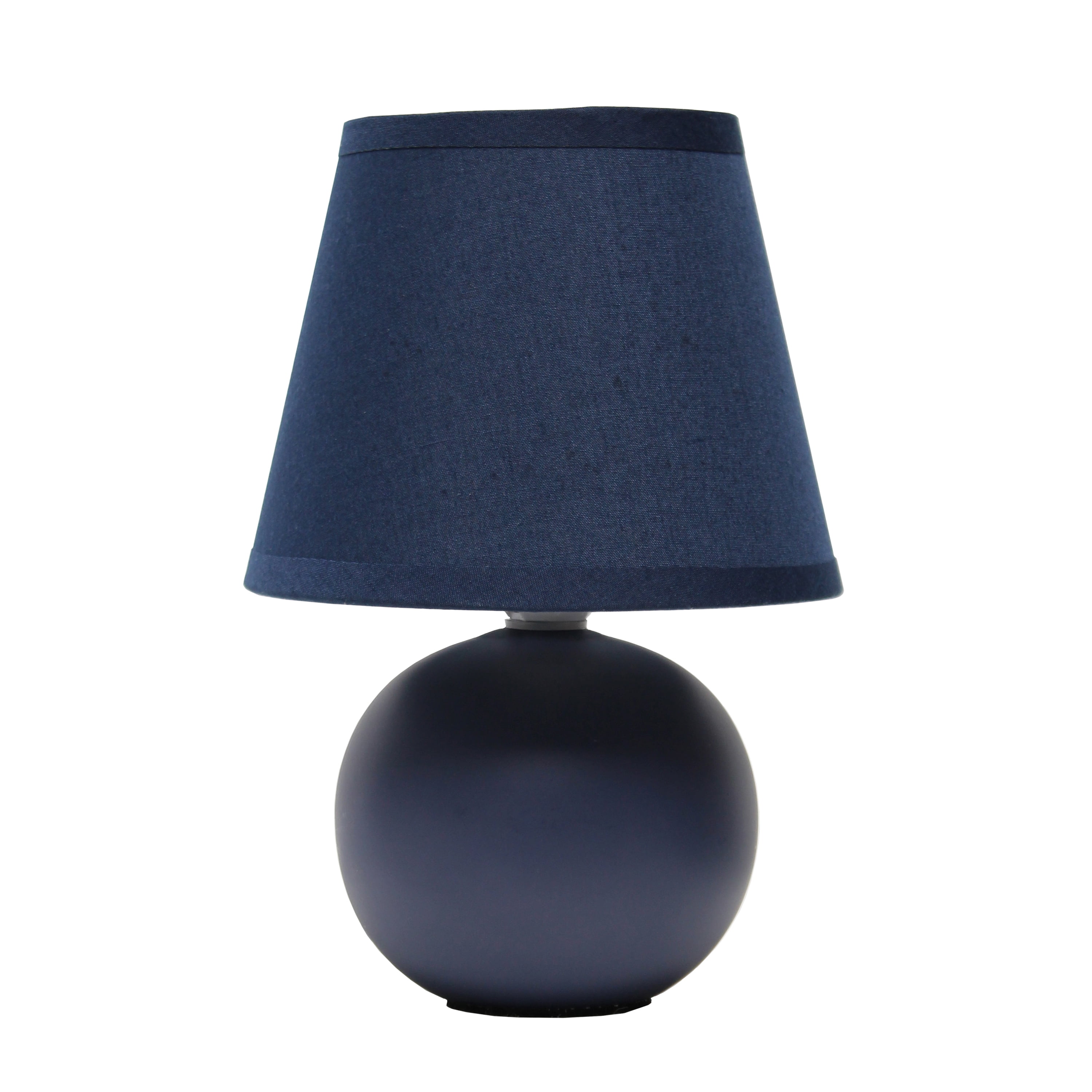 Simple Designs 8.66" Mini Ceramic Globe Table Lamp, Blue - Walmart.com