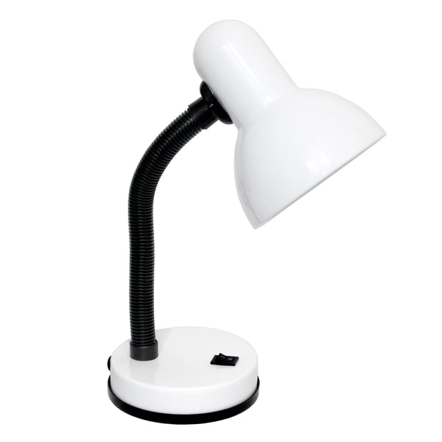 Simple Designs Office & College Desktop Lamp, Basic Metal with Flexible ...