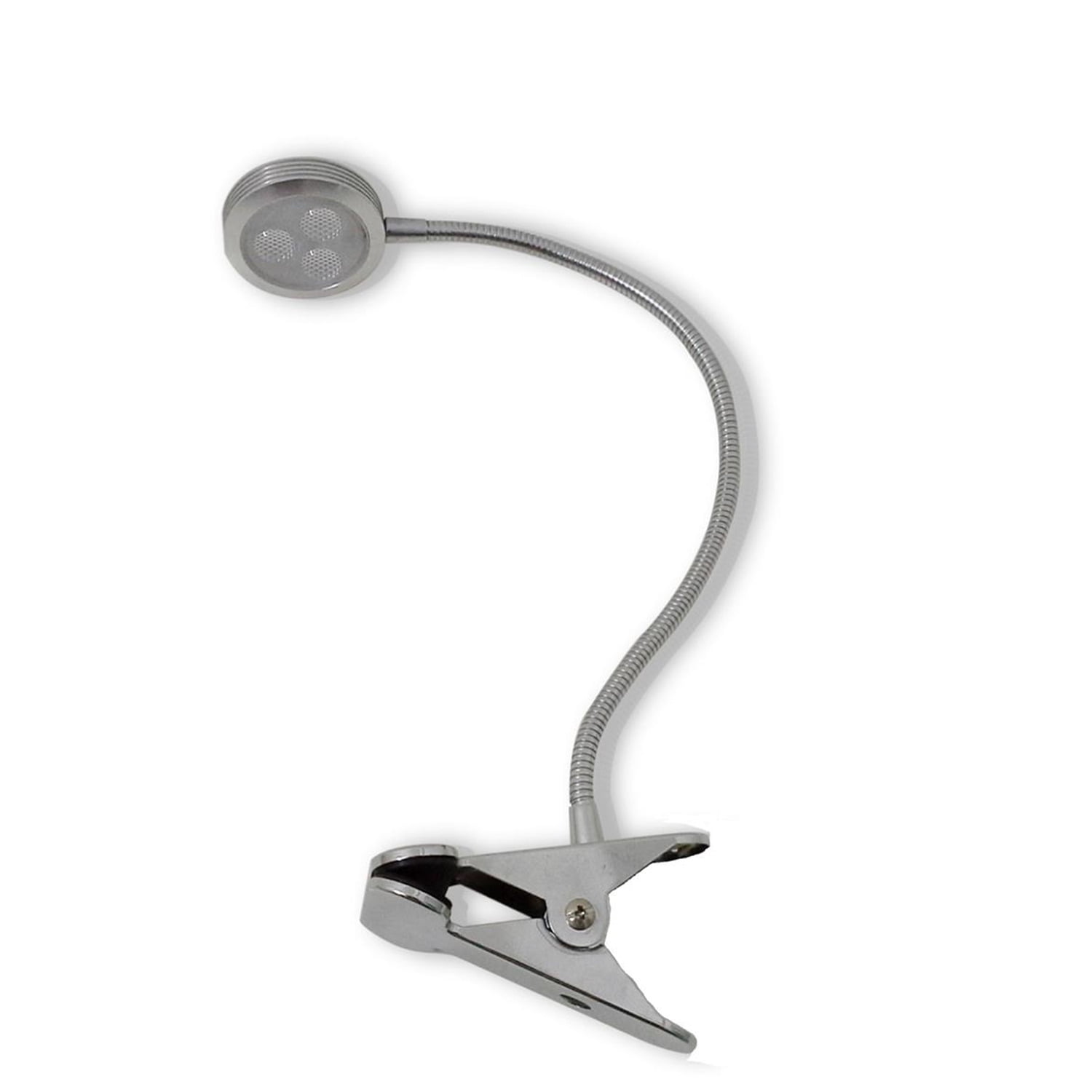 Simple Designs Chrome High Power LED Clip Lamp Light Flexible Gooseneck ...