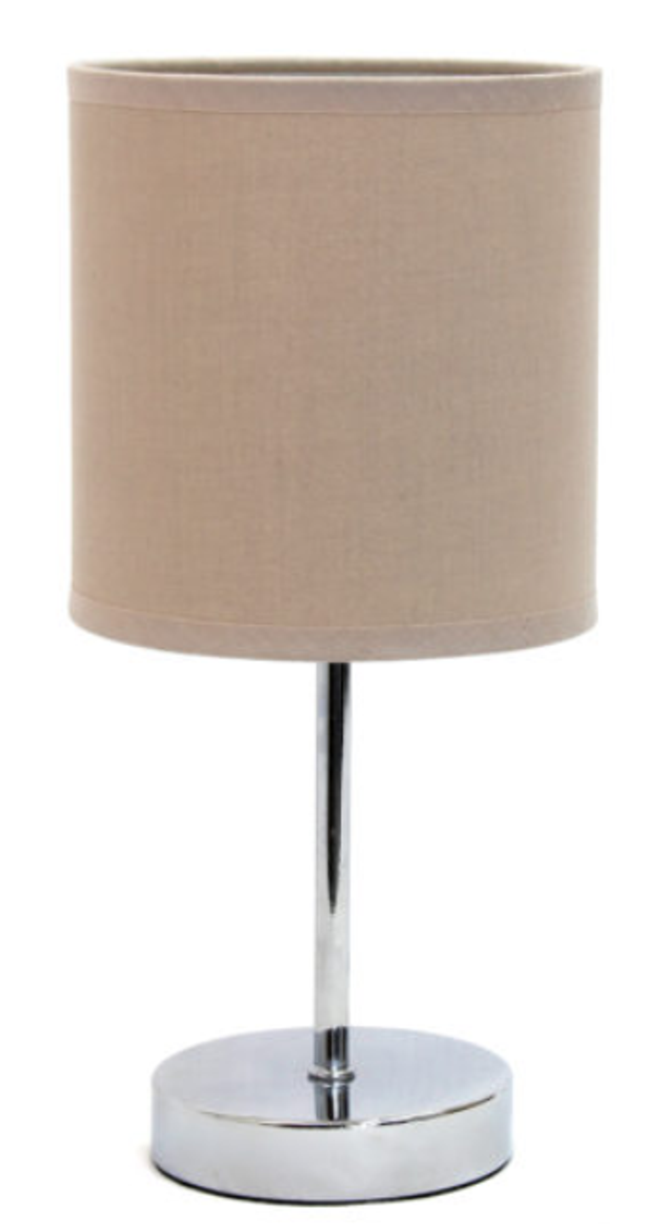 Simple Designs Chrome Mini Basic Table Lamp with Fabric Shade[ Chrome ...