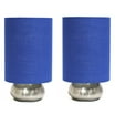 Simple Designs Valencia Colors 2 Pack Mini Touch Table Lamp Set with ...