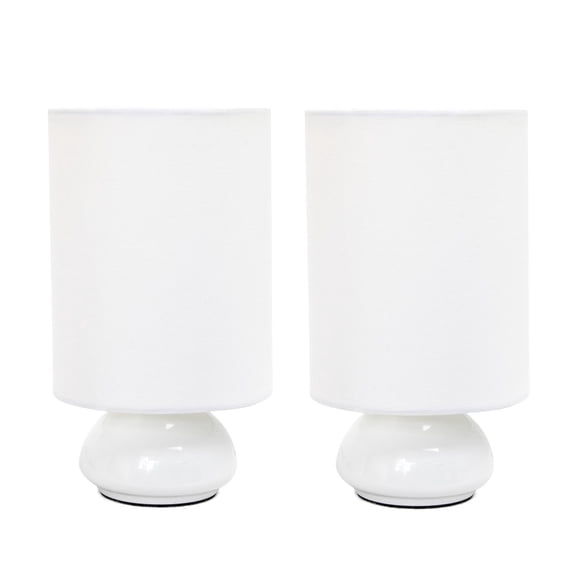 Simple Designs Valencia Colors 2 Pack Mini Touch Table Lamp Set with ...