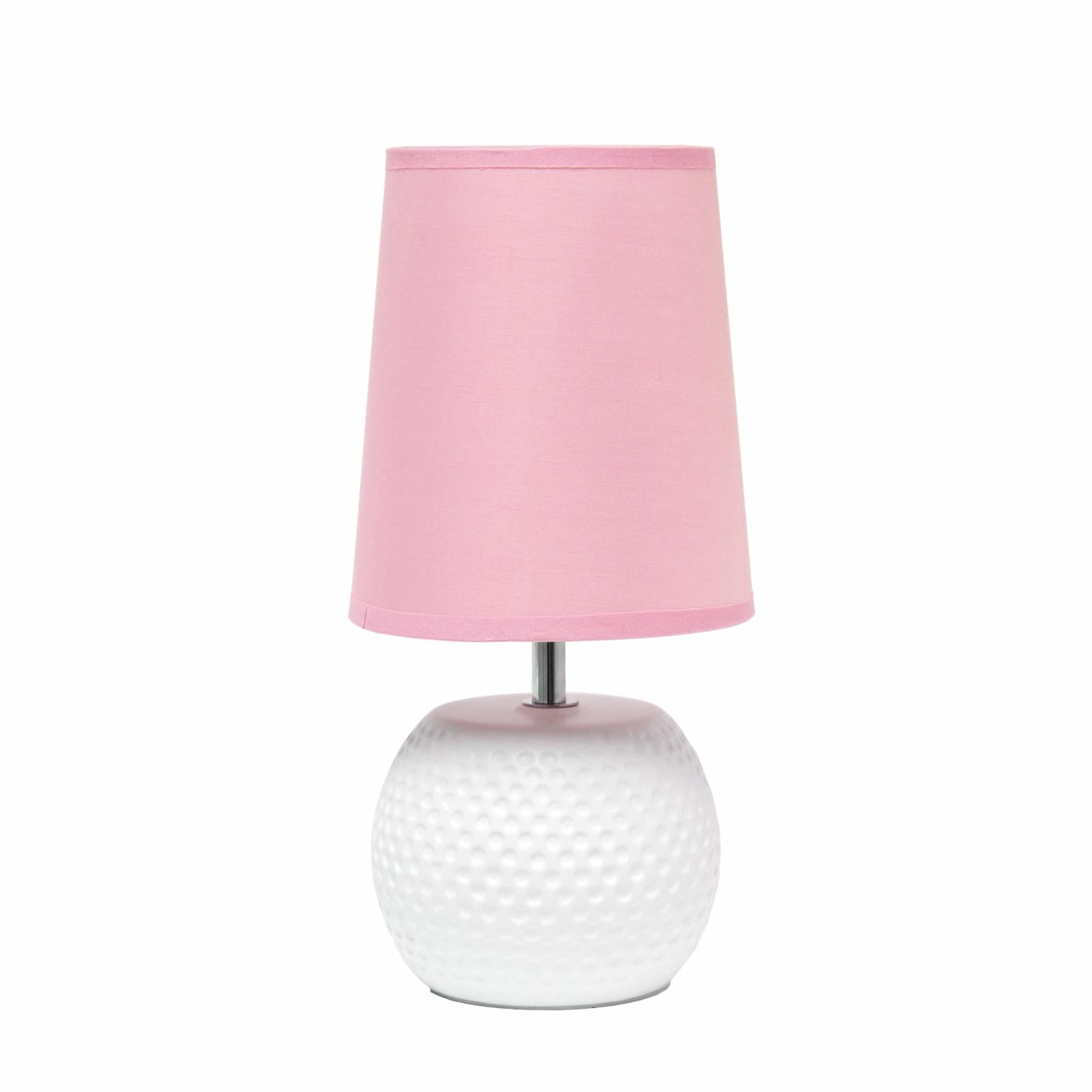 Simple Designs Studded Texture Ceramic Table Lamp - Pink - Walmart.com