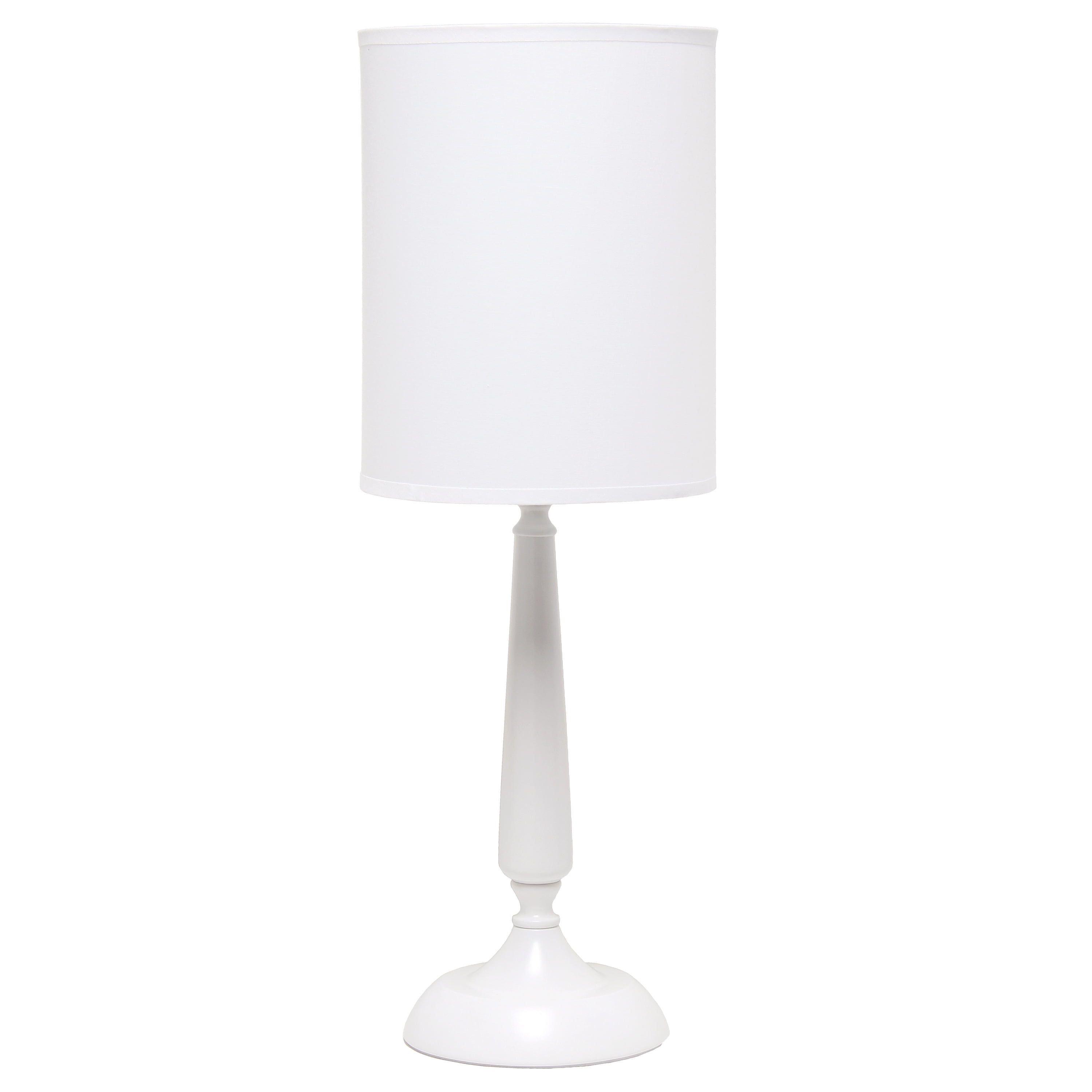 Simple Designs Traditional Candlestick Table Lamp, White - Walmart.com