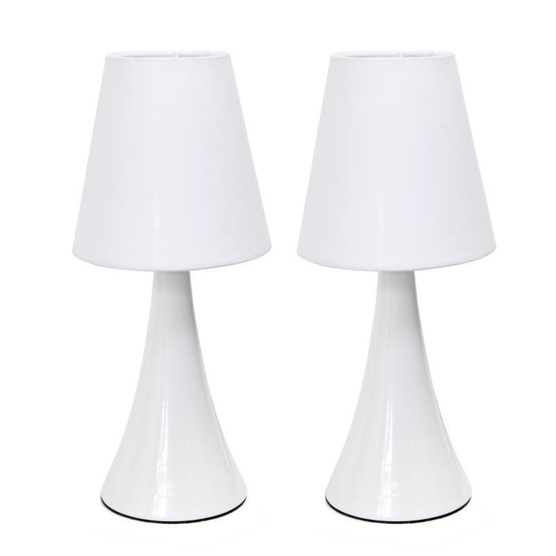 Simple Designs Valencia Colors 2 Pack Mini Touch Table Lamp Set with ...